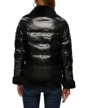 Gorski Quilted Jacket With Merino Shearling Lamb Trim