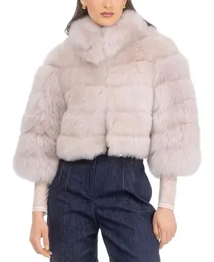 Gorski Shearling Lamb Bolero - Blush
