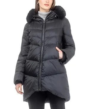 Gorski Down Parka With Toscana Lamb Hood Trim - Black/black