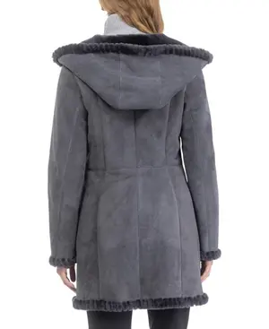 Gorski Merino Shearling Lamb Parka With Whipstitch Trim