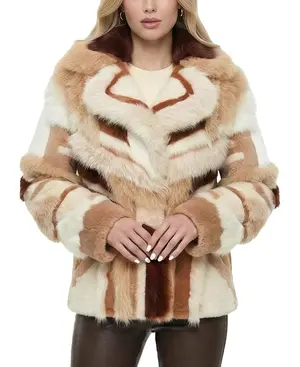 Gorski Merino And Toscana Shearling Lamb Intarsia Jacket