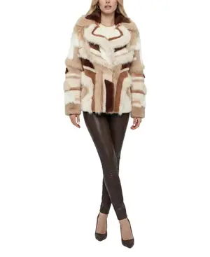 Gorski Merino And Toscana Shearling Lamb Intarsia Jacket