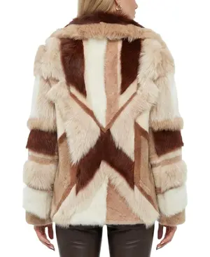 Gorski Merino And Toscana Shearling Lamb Intarsia Jacket