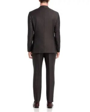 BOSS Virgin Wool Solid Slim Fit Suit - Medium Brown