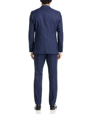 BOSS Huge Pinstripe Wool Blend Slim Fit Suit