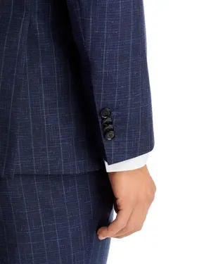 BOSS Huge Pinstripe Wool Blend Slim Fit Suit