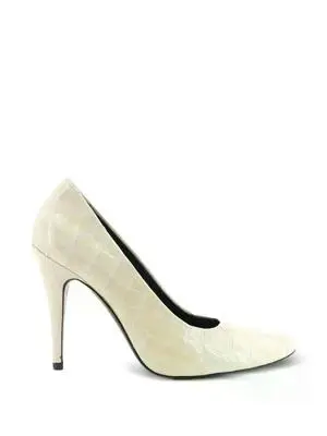JUDE Jerry Croc-effect Stiletto Pumps - Neutrals