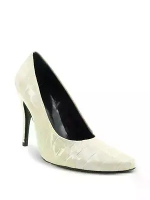 JUDE Jerry Croc-effect Stiletto Pumps - Neutrals