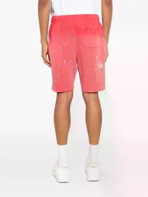 PALE CLOUD Paint-splatter Ombré-effect Shorts