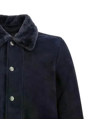 GIORGIO BRATO Shearling-collar Leather Jacket