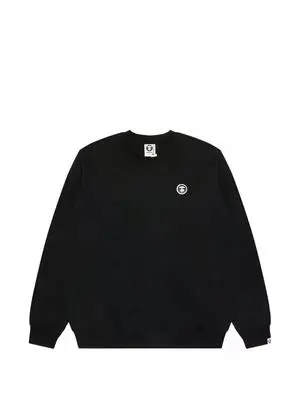 AAPE BY *A BATHING APE Moonface Logo Embroidered Sweater