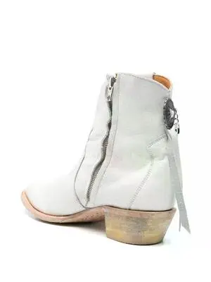Comme Des Garçons X Mexicana Cracked-effect Cowboy Boots