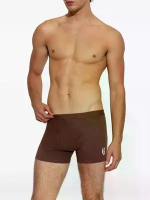 MAISON MARGIELA Logo-print Boxers - Brown