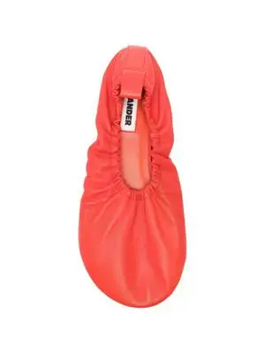 JIL SANDER Gathered-detail Ballet Flats