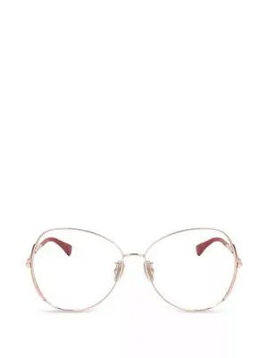 Max Mara Geometric-frame Glasses - Gold