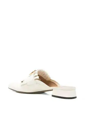 Valentino Garavani Vlogo Signature Fringed Mules
