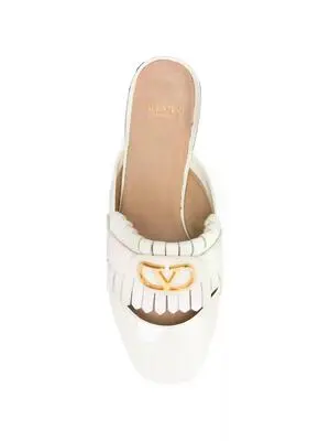 Valentino Garavani Vlogo Signature Fringed Mules