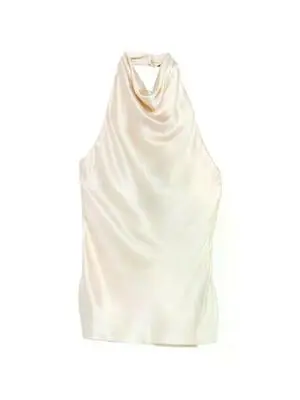 Balmain Cowl-neck Open-back Top