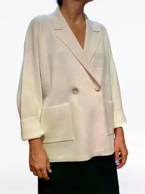 GRAN SASSO Double-breasted Knit Blazer