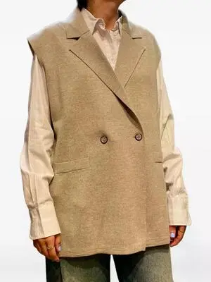 GRAN SASSO Double-breasted Knit Gilet