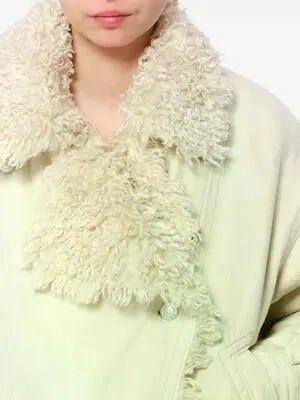 Isabel Marant Étoile Valineo Shearling-collar Denim Jacket - Neutrals