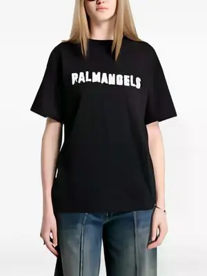 Palm Angels Logo-print Cotton T-shirt - Black