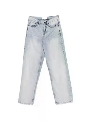 LES DEUX Roi Acid-wash Wide-leg Jeans - Blue