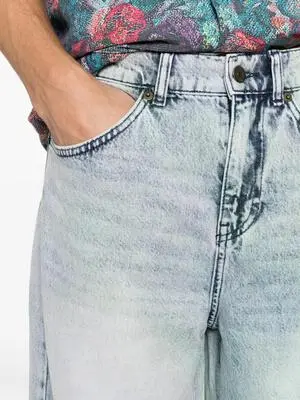 LES DEUX Roi Acid-wash Wide-leg Jeans