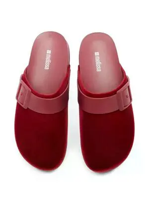 Melissa Cozy Velvet-effect Mules