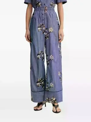 Munthe Nikita Sequin-embellished Striped Palazzo Pants