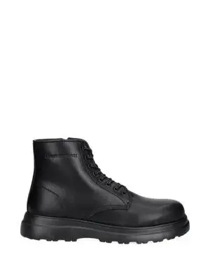 Armani Exchange Lace-up Ankle Boots - Black