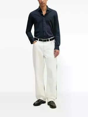 Michael Kors Logo-embroidered Long-sleeve Shirt