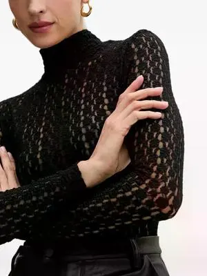 Bardot High-neck Lace Bodysuit
