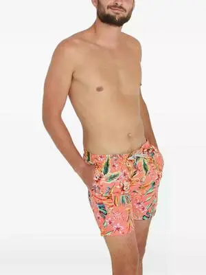 BANANA MOON Floral Print Drawstring Swim Shorts - Pink