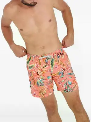 BANANA MOON Floral Print Drawstring Swim Shorts - Pink