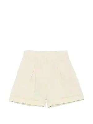 Maison123 Pleated Turn-up Shorts - Neutrals