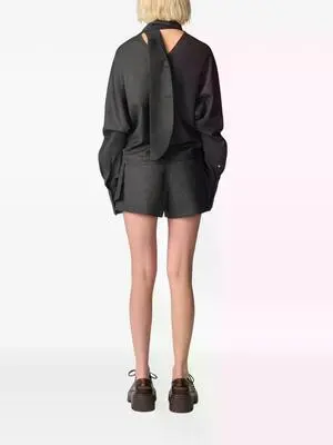 Monse Scarf-collar Long-sleeve Blouse