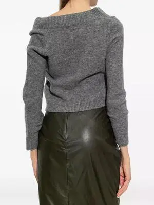 DIESEL® Cropped Cardigan In Wrinkled Boiled Knit