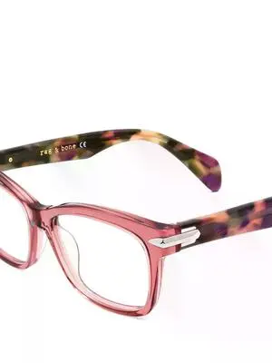 Rag & Bone Tortoiseshell-effect Rectangle-frame Glasses