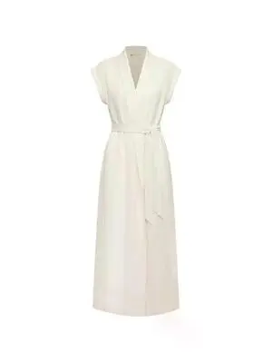 12 STOREEZ Petra Wrap-style Maxi Dress - White