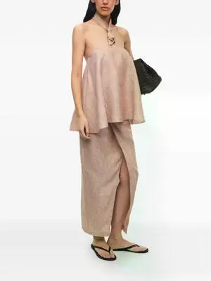 12 STOREEZ Buckle-fastening Wrap Maxi Skirt