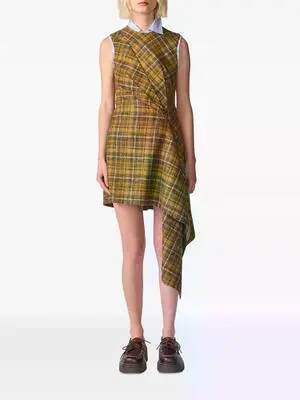 Monse Draped Tweed Mini Dress