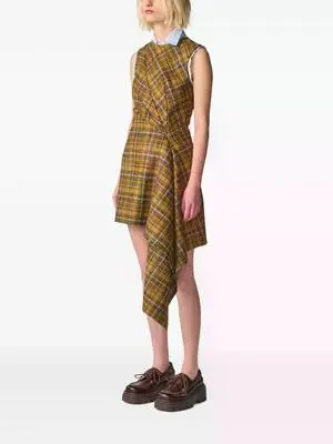 Monse Draped Tweed Mini Dress