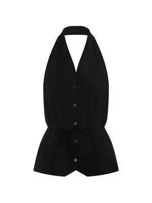 12 STOREEZ Trevi Halterneck Top - Black