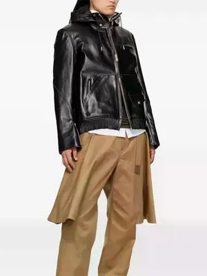 Sacai Leather Hooded Jacket