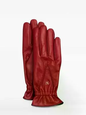 Valentino Garavani Vlogo Signature Leather Gloves