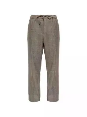 Etro Check-pattern Drawstring Trousers