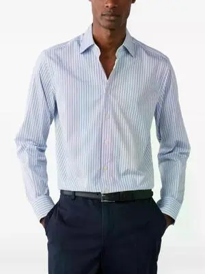 HACKETT LONDON Striped Cotton Shirt - Blue