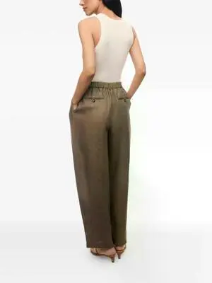 12 STOREEZ Affogato Pleated Linen Trousers