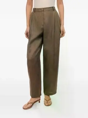 12 STOREEZ Affogato Pleated Linen Trousers